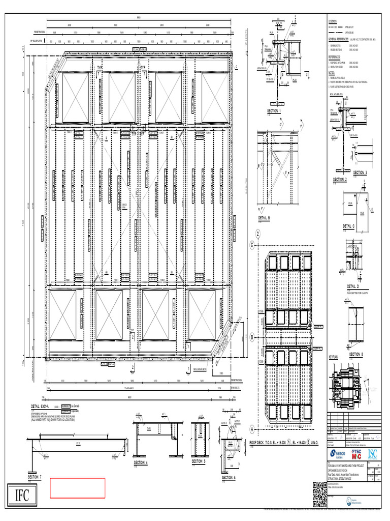 00 Roof Deck, Hatch Above Main Transformers, Structural Steel Topside ...