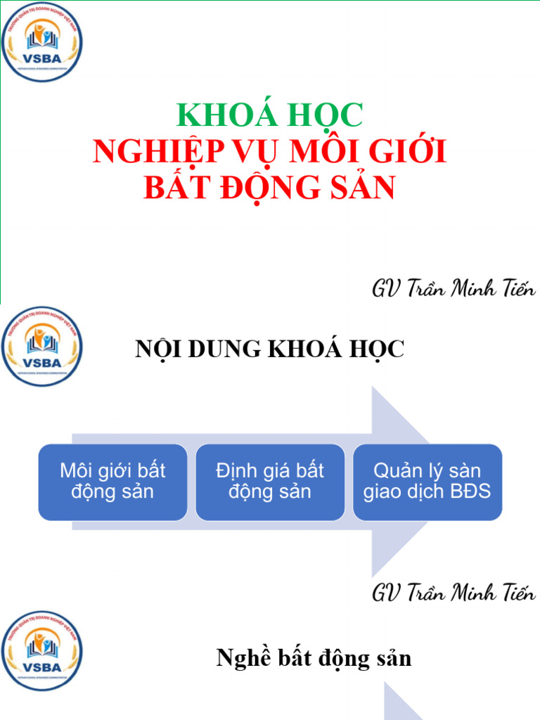 Vsba - Môi Gi I BĐS - 09.08.25 - CĐ1 | PDF
