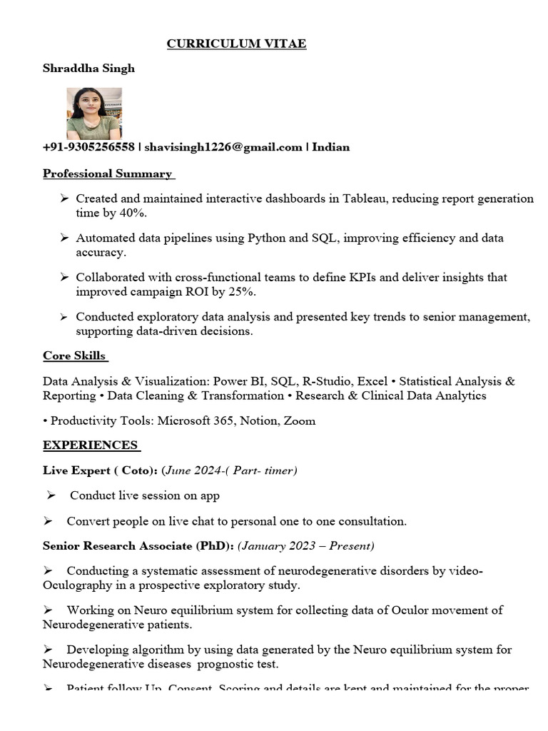 Curriculum Vitae2 | PDF | Liver | Analytics