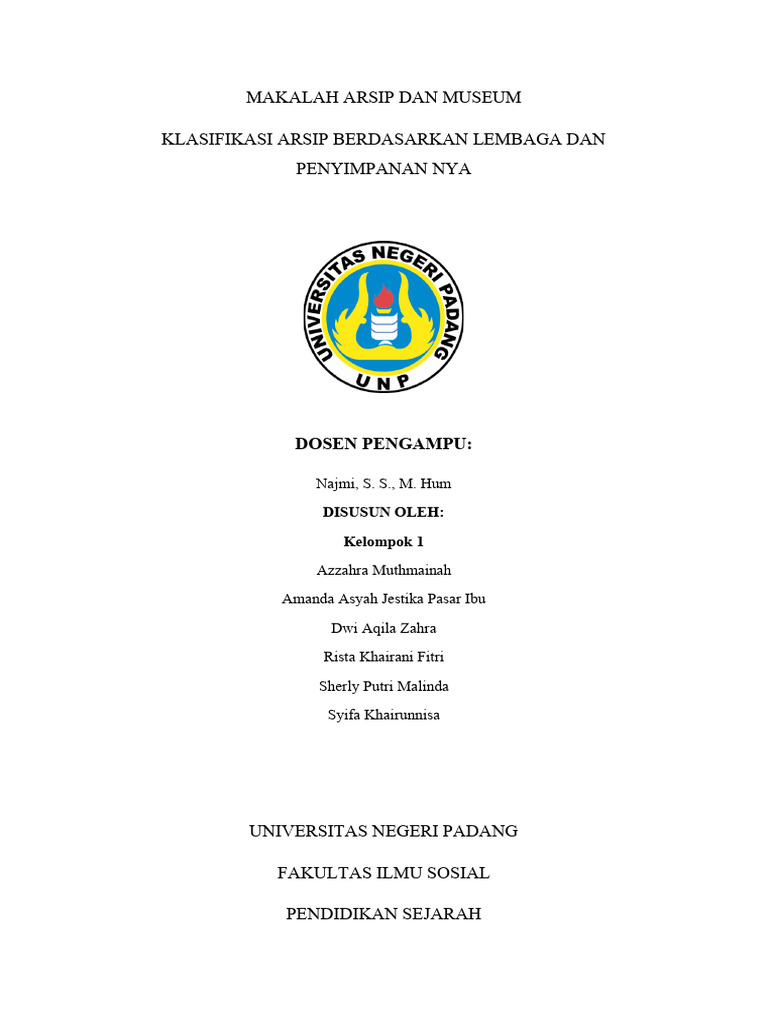 Klasifikasi Arsip Berdasarkan Lembaga | PDF