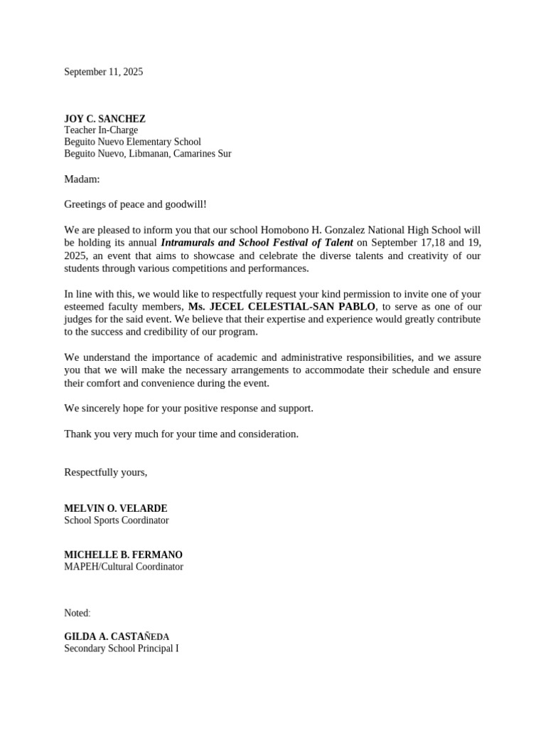 Letter For Judges | PDF