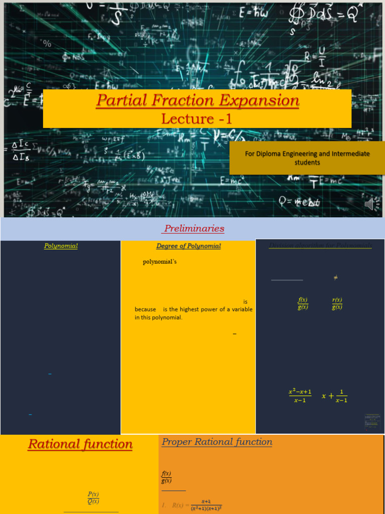 Partial Fraction Expansion | PDF | Polynomial | Discrete Mathematics
