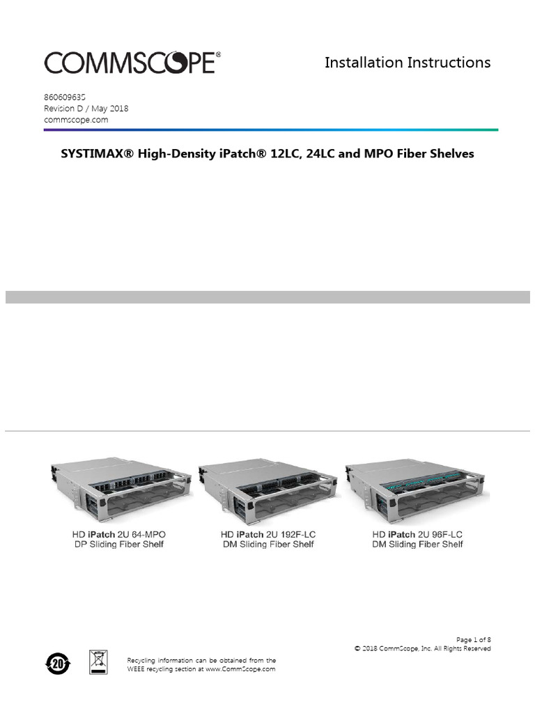 IFOPP Commscope 760239558 | PDF | Optical Fiber | Electrical Connector