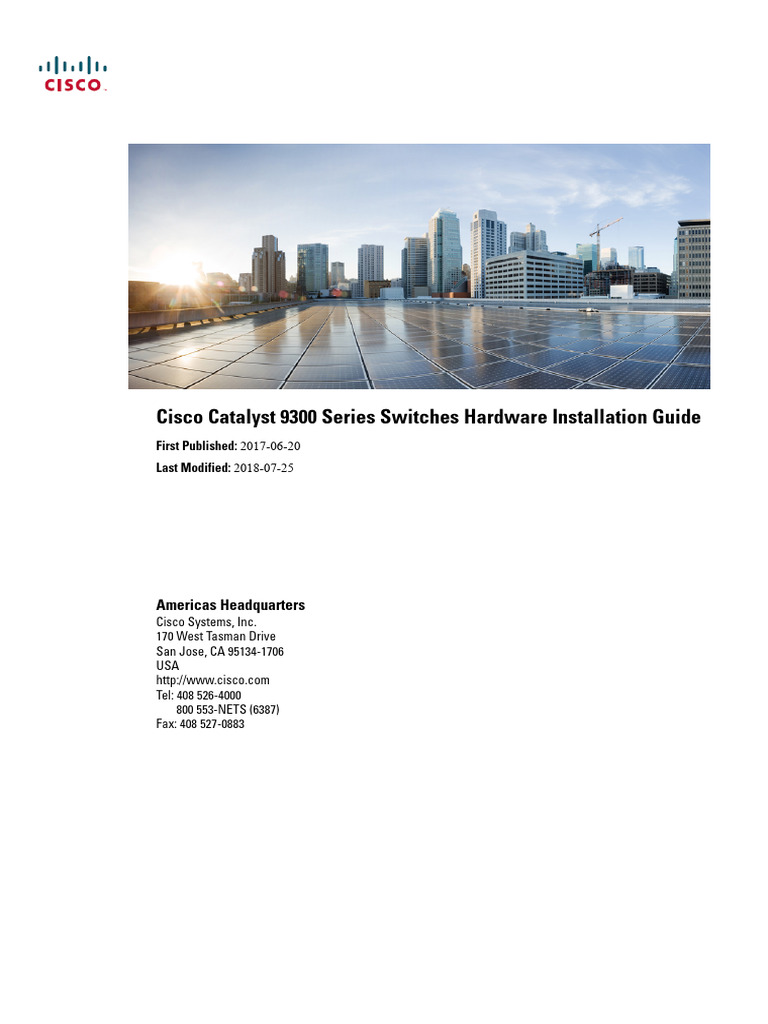 Cisco Catalyst 9300 Switch Installation Guide | PDF | Network Switch | Usb