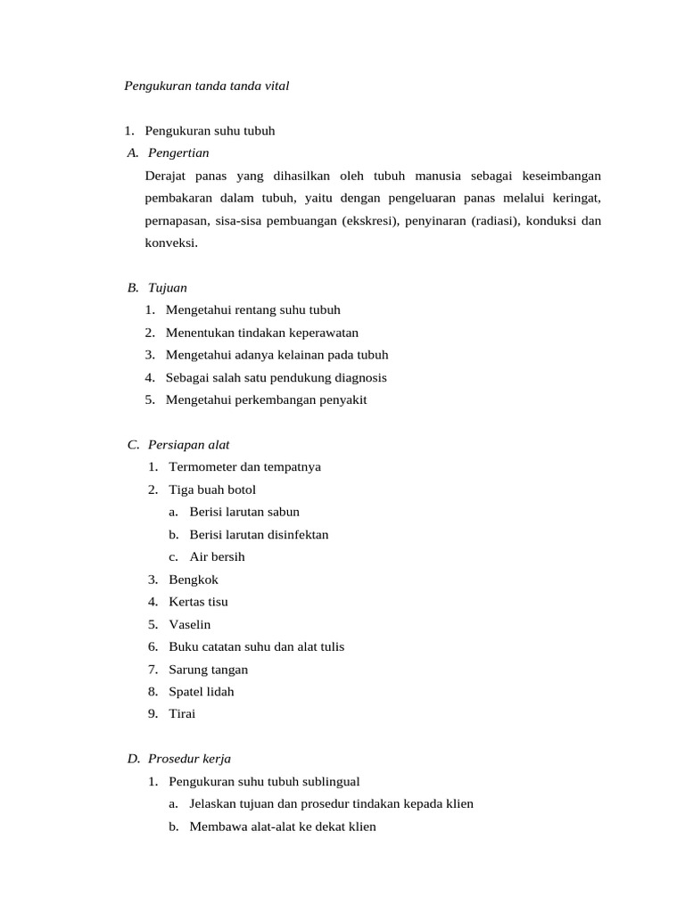 Panduan Pengukuran Suhu Tubuh | PDF