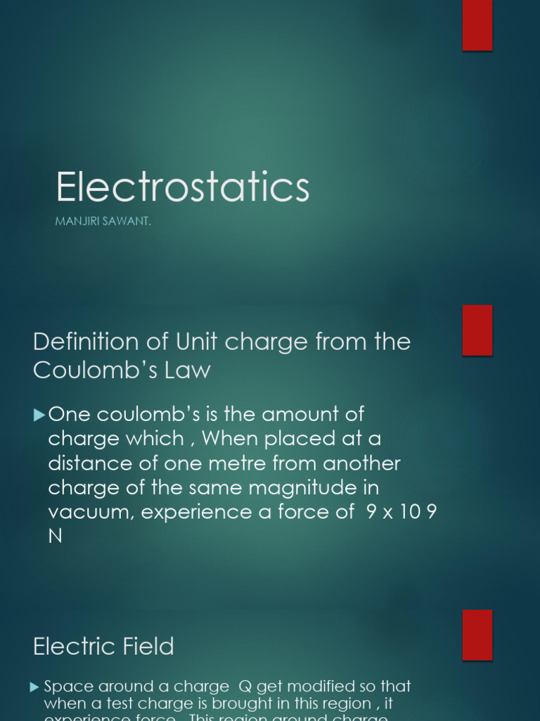 Electrostatics Pdf