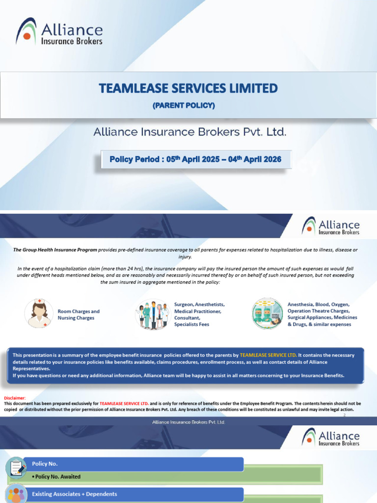 TeamLease Parent Health Insurance Guide | PDF | Insurance | Hospital