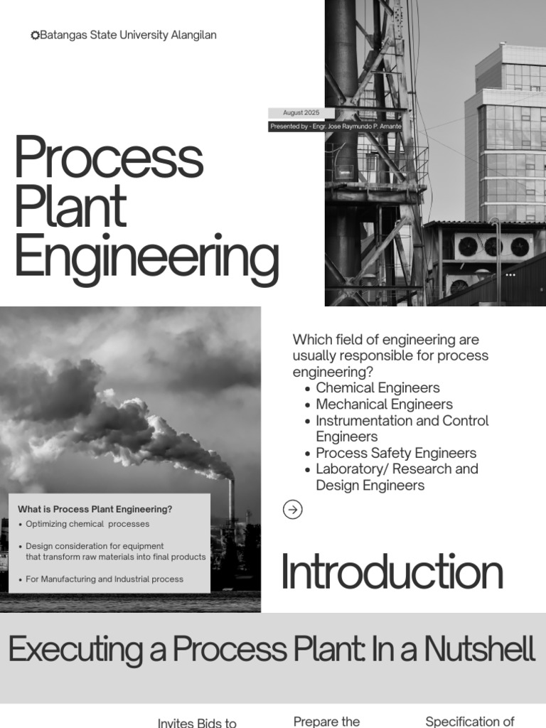 Introduction to Process Plant Engineering PDF | PDF | Pressure ...