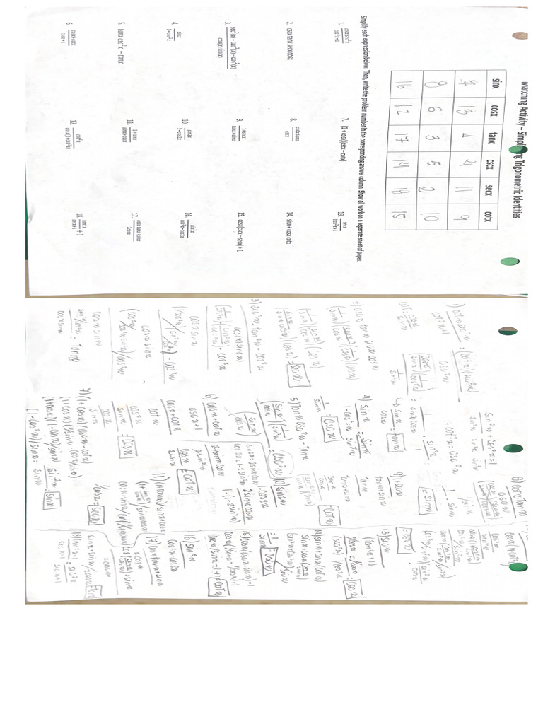 Matching Activity | PDF