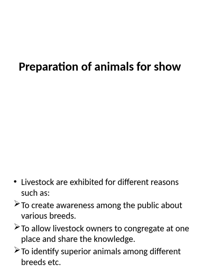 Preparing Livestock for Show Success | PDF | Domesticated Animals ...