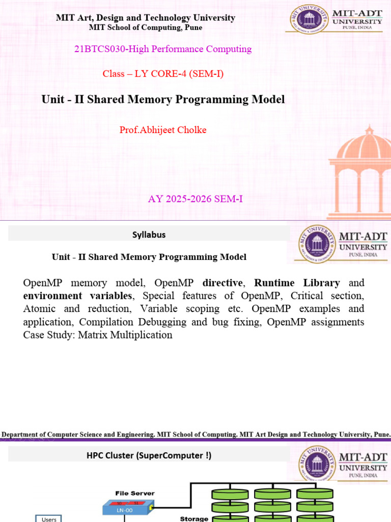 Unit 2 1 | PDF | Supercomputer | Parallel Computing