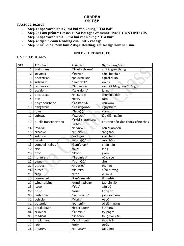 Grade 9 Unit 7 | PDF