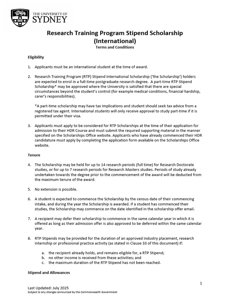 Updated Tcs Rtp International Stipend | PDF | Sick Leave | Travel Visa