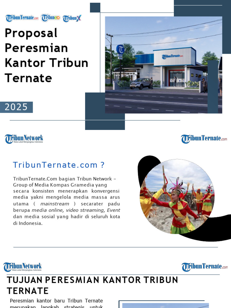 Proposal Launching Kantor Tribun Ternate 2025 | PDF