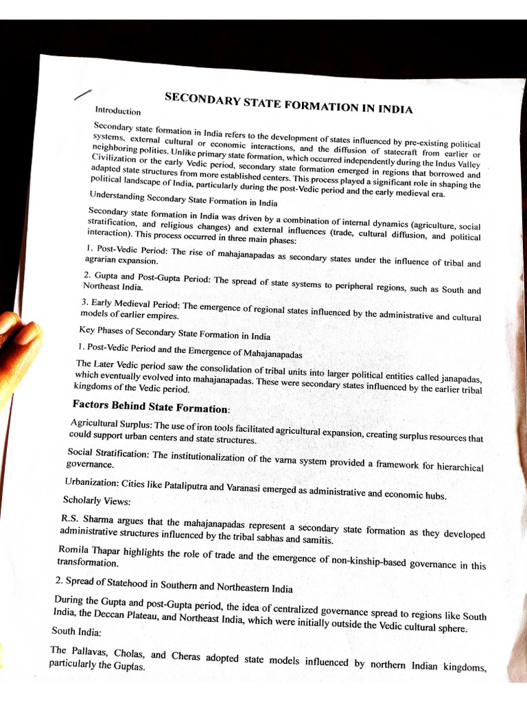 Secondary State Formation | PDF