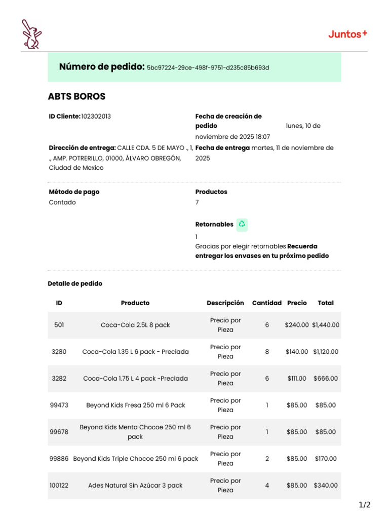 Order Detail | PDF