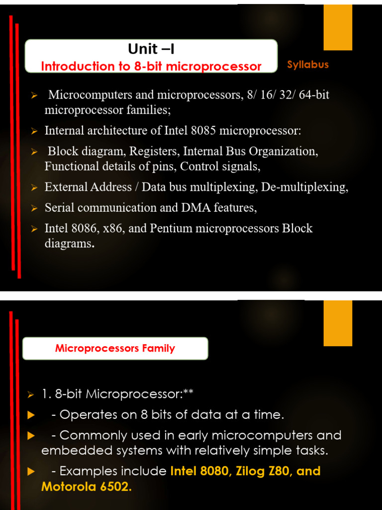 Unit 1 | PDF | Central Processing Unit | Microprocessor
