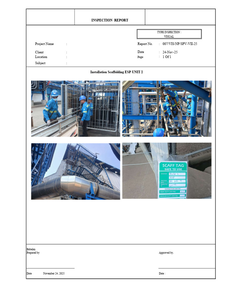 Project Name: 007/VIS/NP/SPV-VII-25 Client: 24-Nov-25 Location: 1 of 1 ...