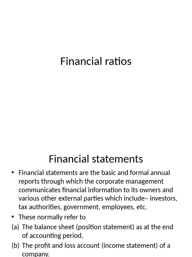 Financial Ratios Overview | PDF | Debt | Equity (Finance)