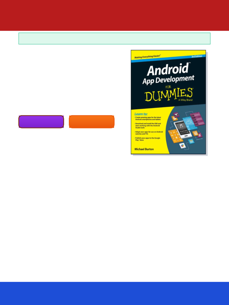 Android Application Development For Dummies 3rd Edition Michael Burton ...