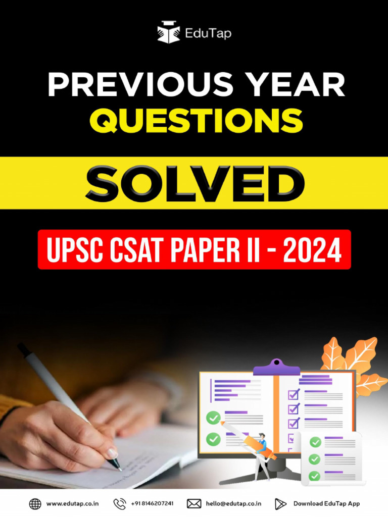 UPSC CSAT 2024 Solved Question Paper | PDF
