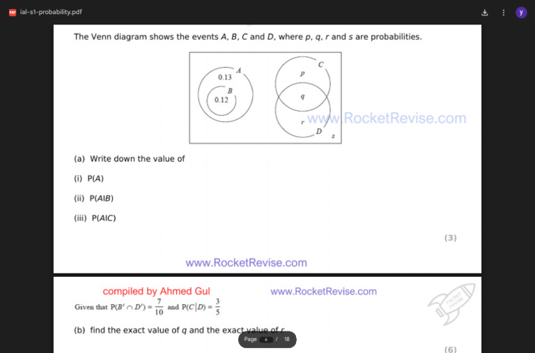 Ial s1 Probability - PDF Google Drive | PDF
