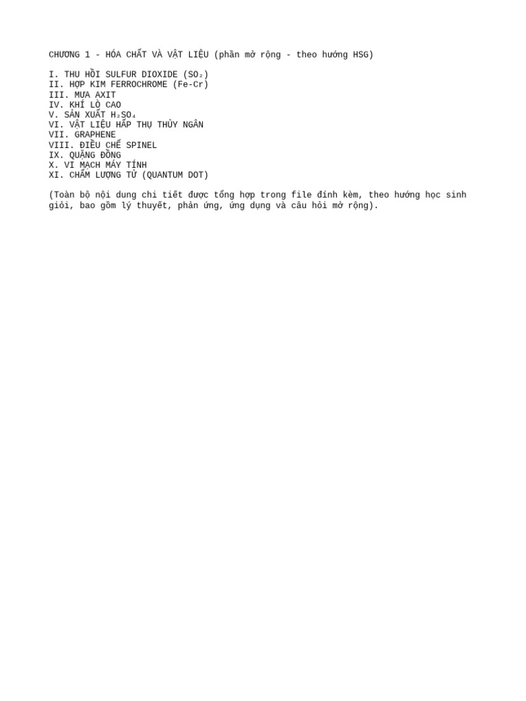 Chuong 1 Hoa Thuc Tien Tong Hop | PDF