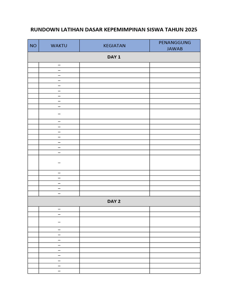 Rundown LDKS 2025 | PDF