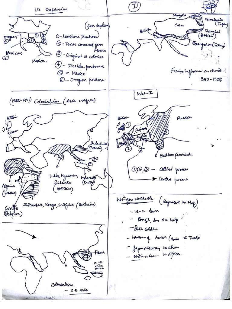 GS1 World History Maps - Anudeep AIR 1 | PDF