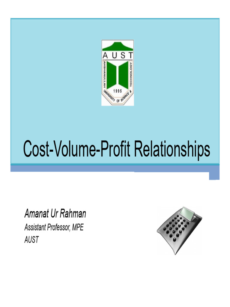 3. CVP Relationships | PDF | Income Statement | Management Accounting