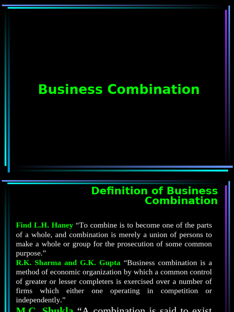 Business Combination: Types & Objectives | PDF | Business | Monopoly