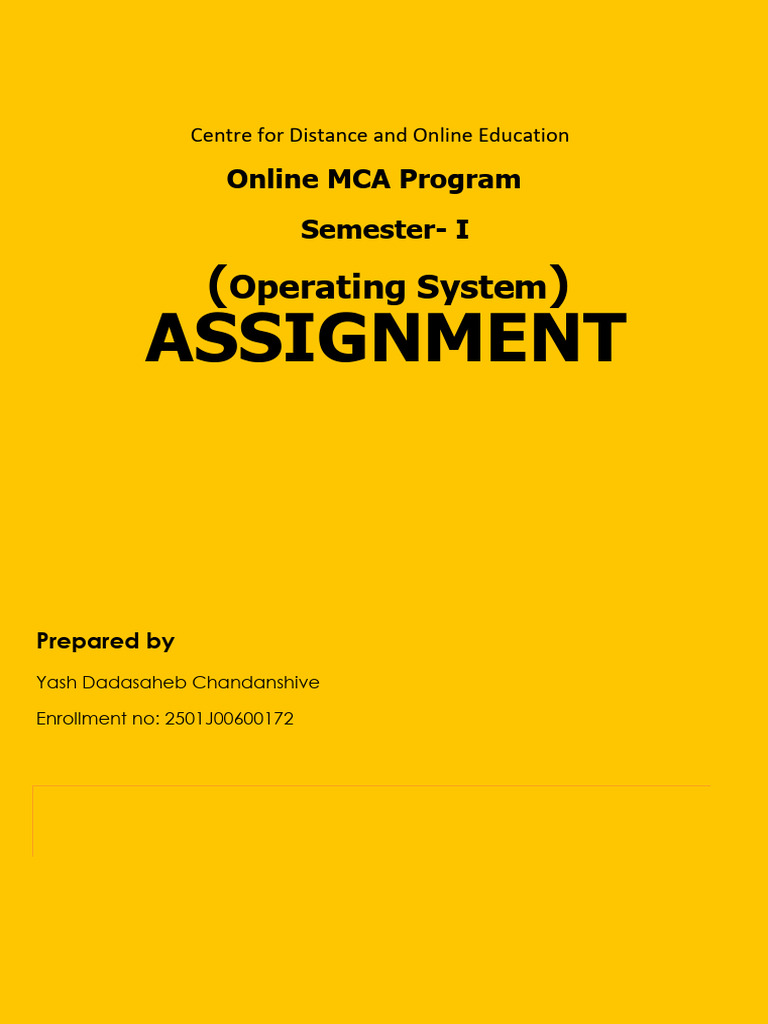 OS Assignment 2501J00600172 | PDF | Process (Computing) | Operating System