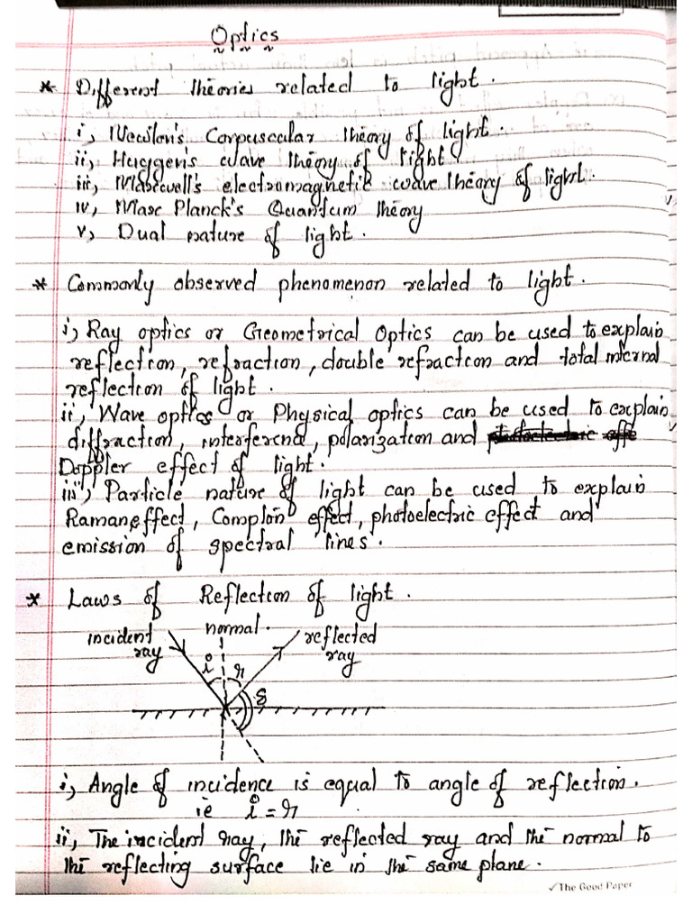 Optics Lecture 1 | PDF