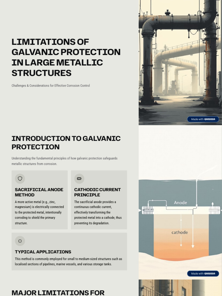 Limitations of Galvanic Protection in Large Metallic Structures | PDF ...