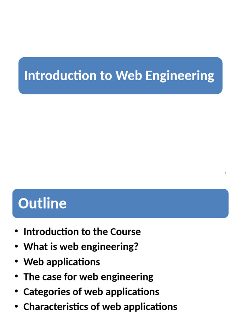 1-Lect 1 (Introduction to Web Engineering) | PDF | World Wide Web | Internet & Web