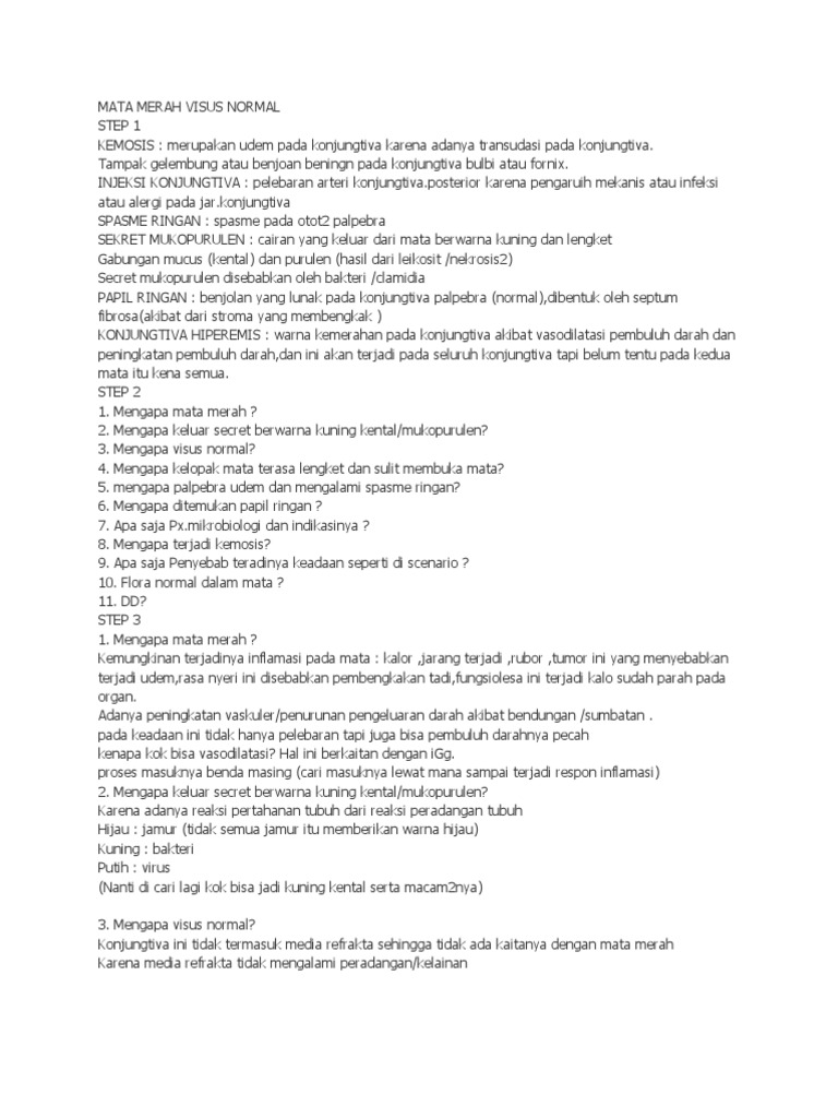 Mata Merah Visus Normal | PDF