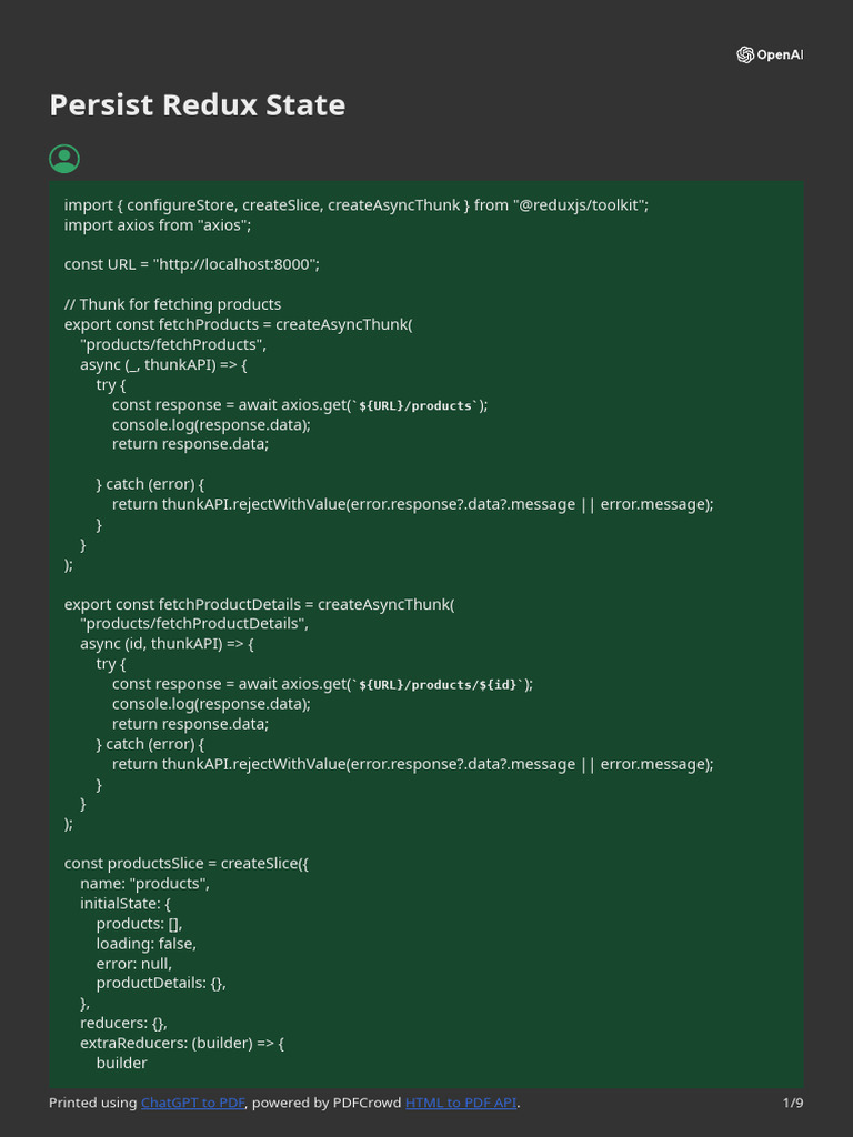 Persist Redux State | PDF | Software Engineering | Software