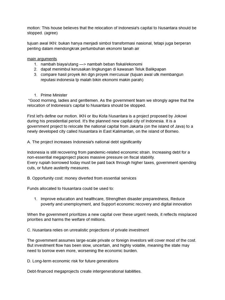 Debate Eng | PDF | Government Budget | Indonesia