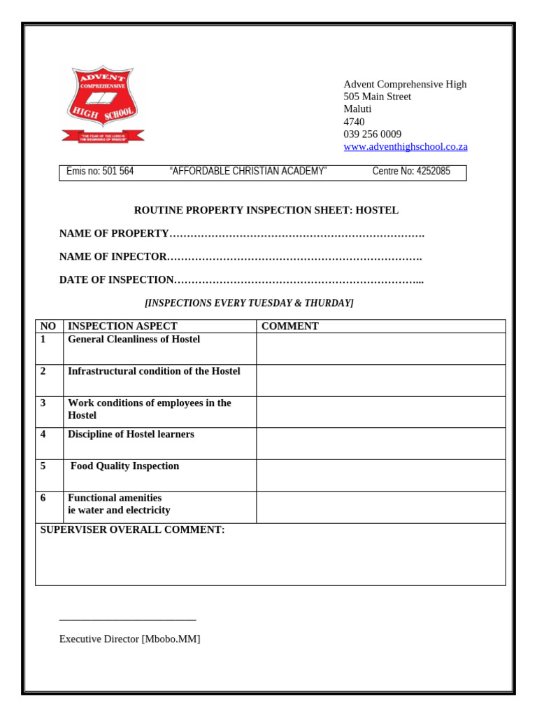 Routine Inspection Sheet | PDF | Land Transport | Land Vehicles