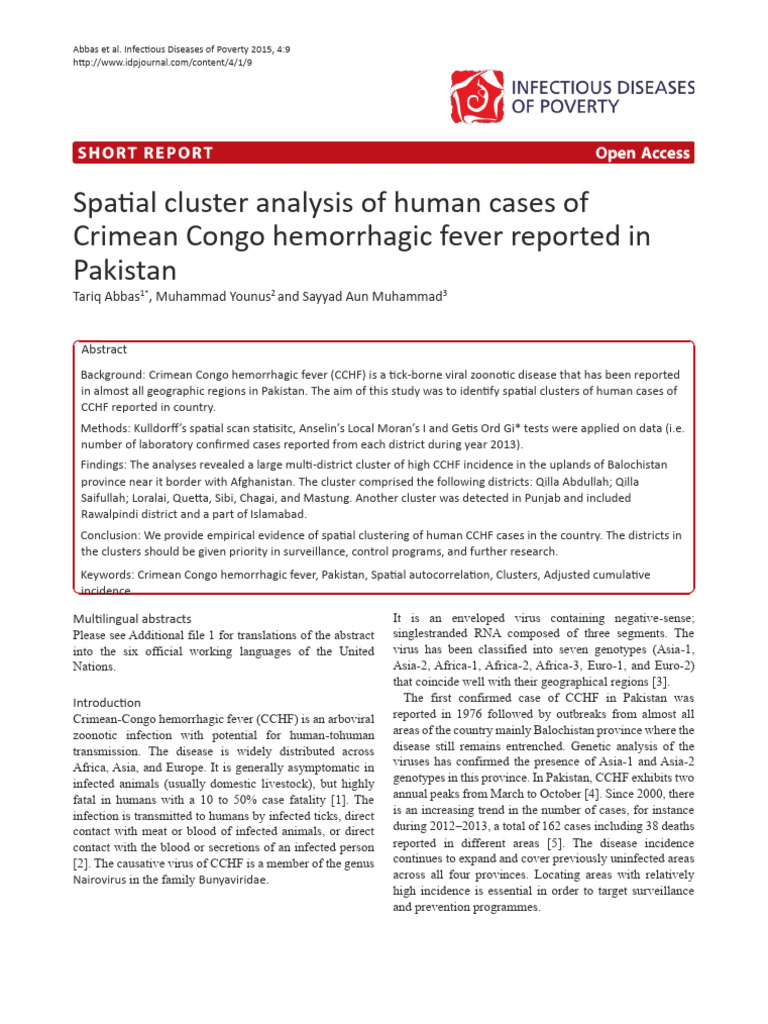 04.spatial Cluster Analysis | PDF | Infection | Animal Diseases