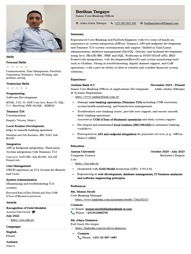 Bere Cv Resume Safari | PDF | My Sql | Web Development