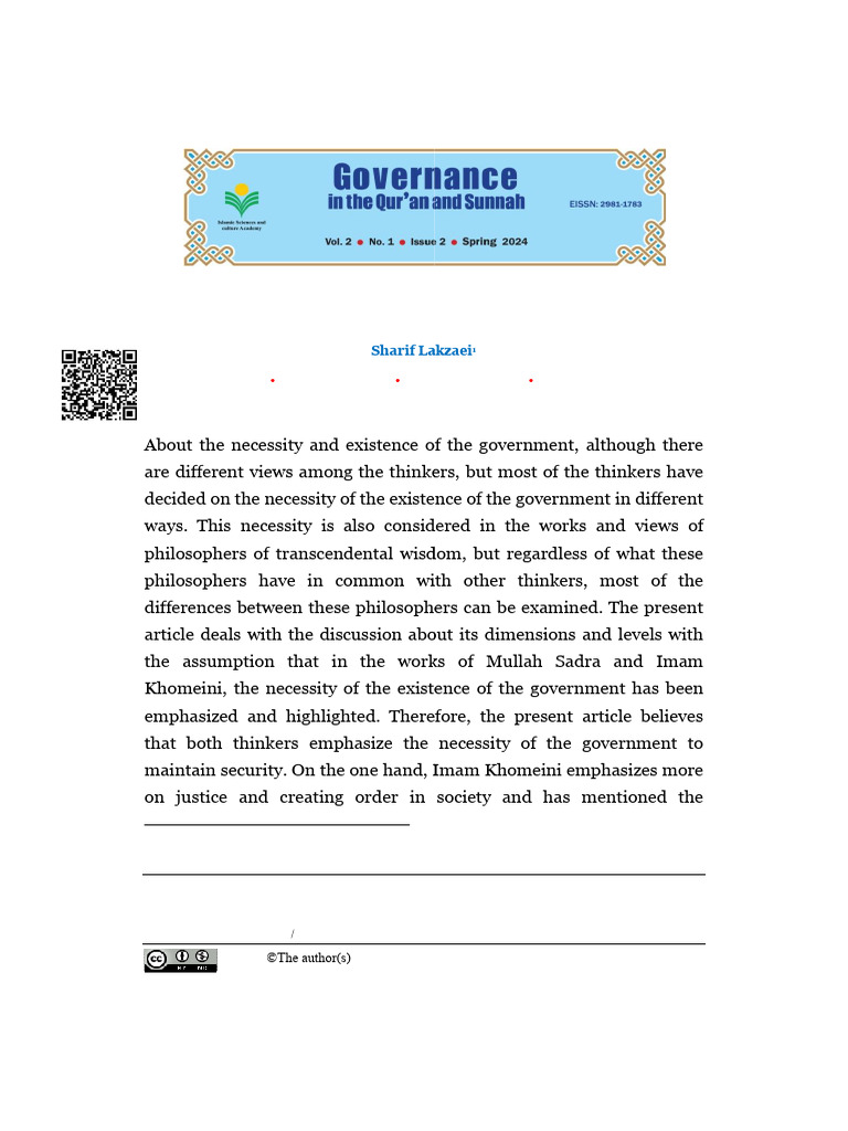 JGQ Volume 2 Issue 1 Pages 168-193 | PDF | Ruhollah Khomeini