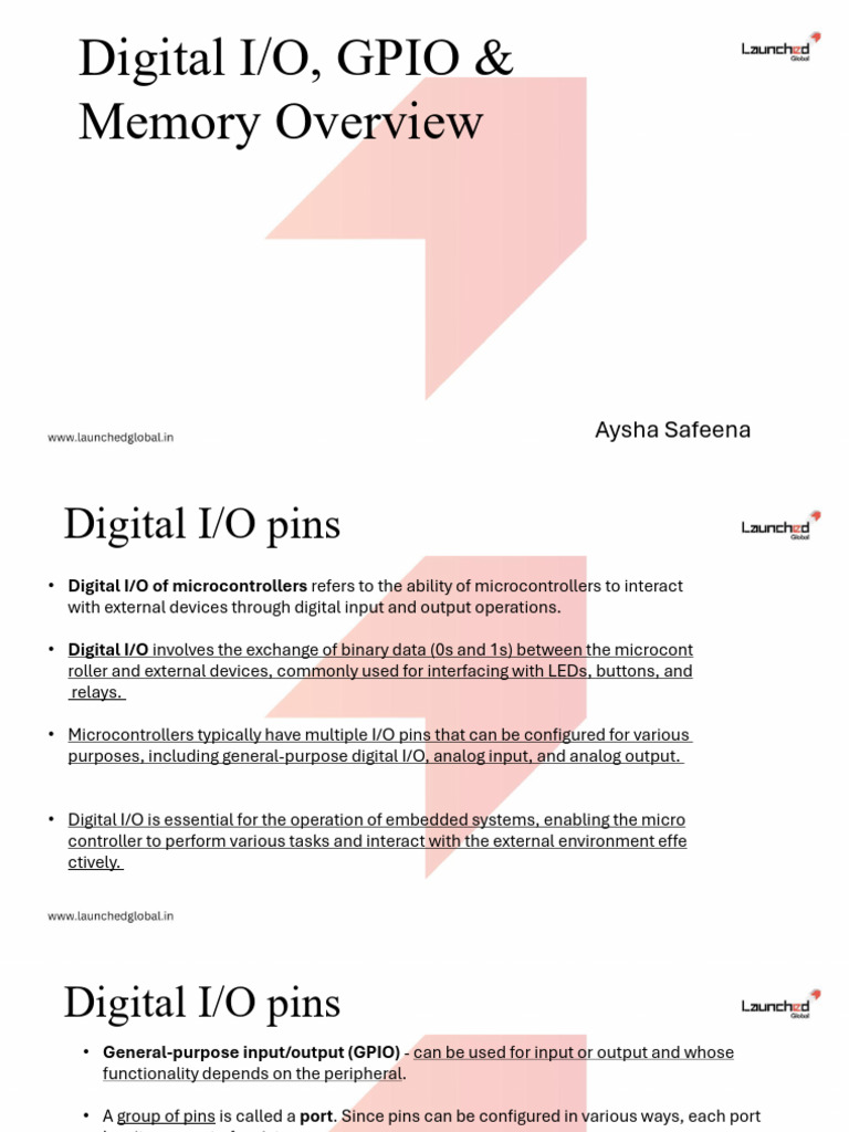 Gpio, Memory Mapping | PDF | Microcontroller | Computer Engineering