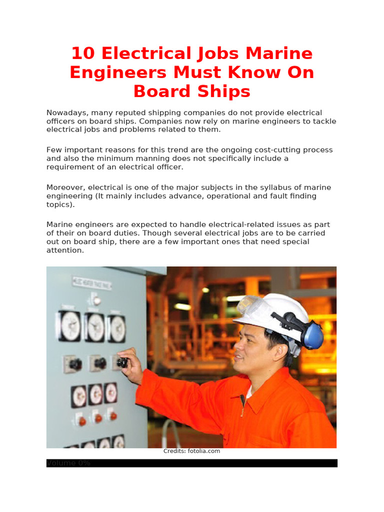 Essential Electrical Skills for Marine Engineers | PDF | Electricity ...