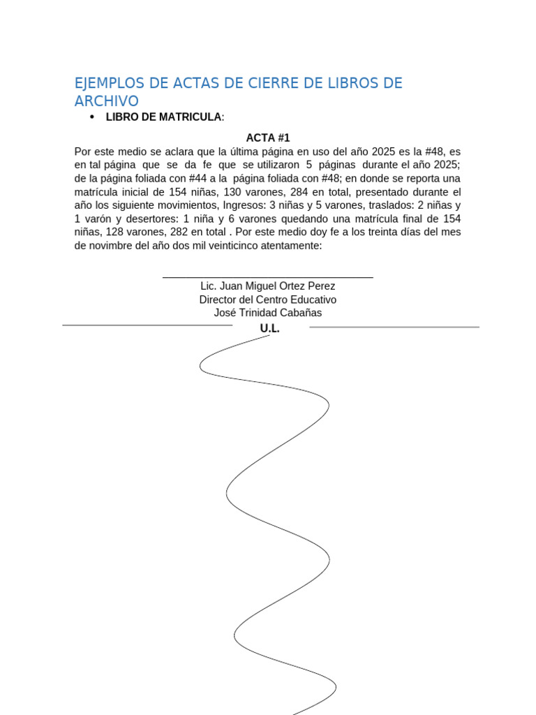 Actas de Cierre de Libros 2025 | PDF