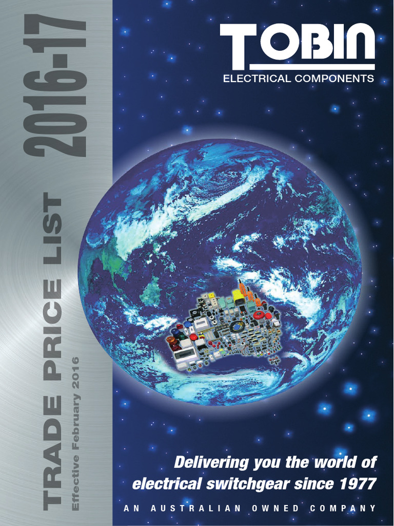 Tobin Price List 2016-17 | PDF | Relay | Switch