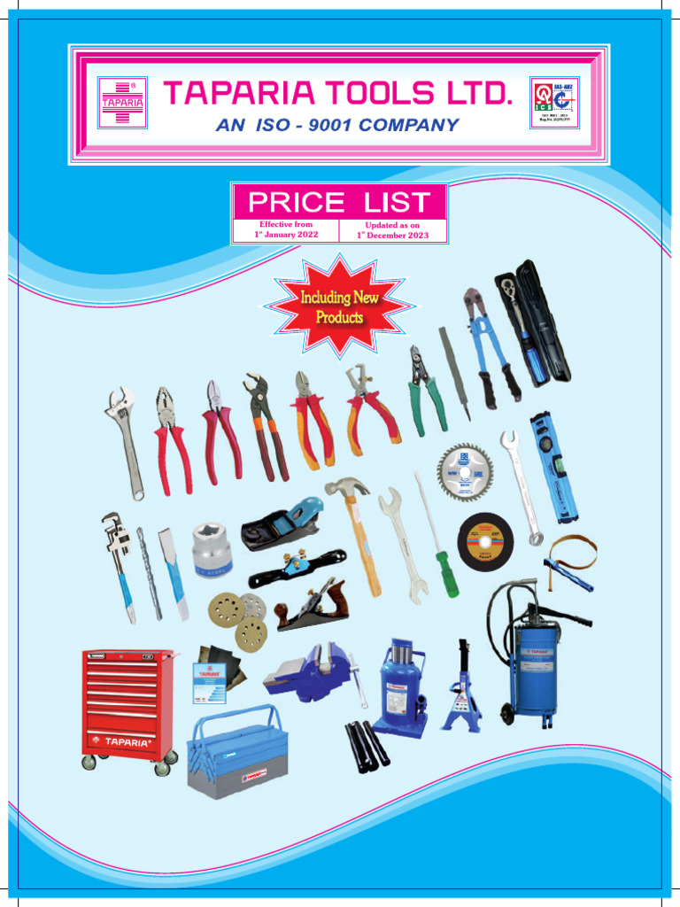 Taparia Tools Price List | PDF