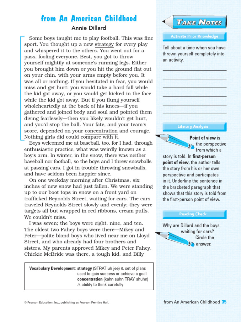 From An American Childhood | PDF