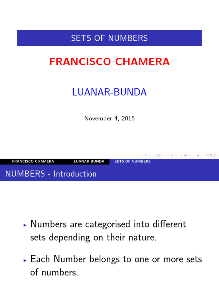 2presentation - Sets of Numbers | PDF | Numbers | Rational Number