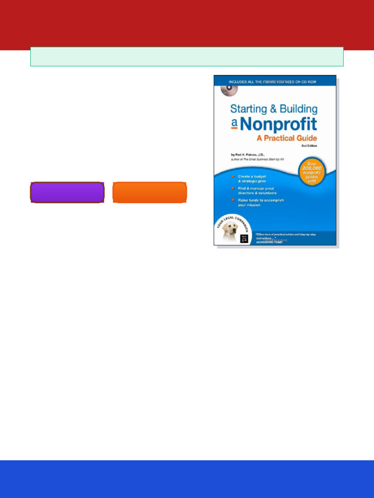 Starting Building a Nonprofit Peri Pakroo Immediate Access | PDF ...